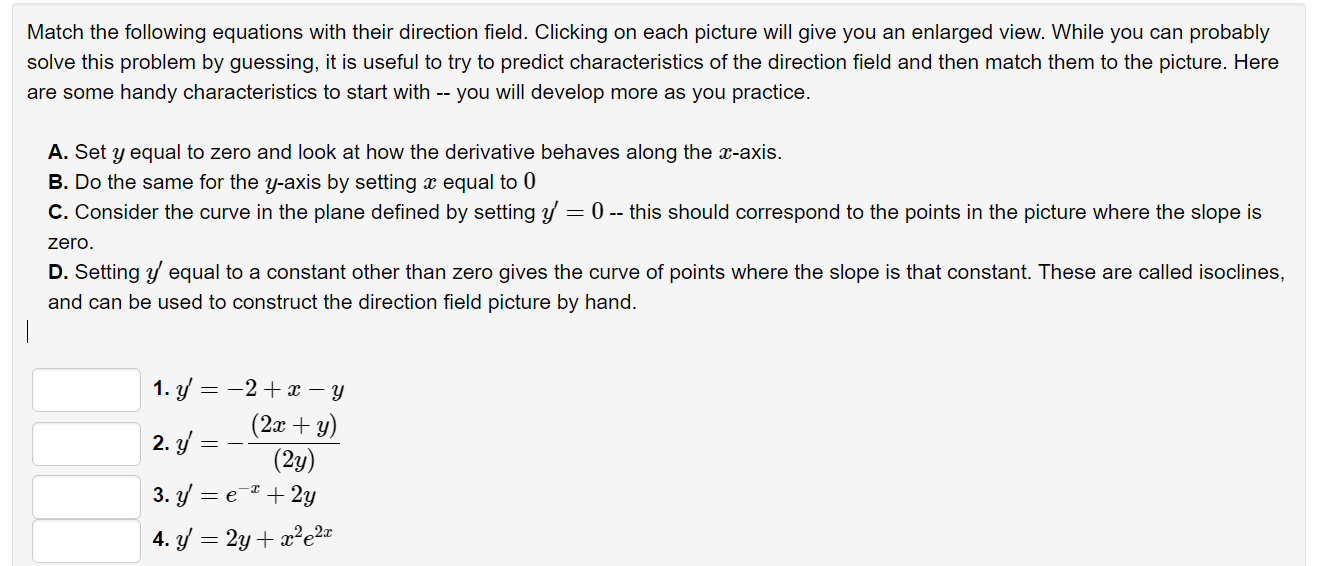 Solved Match the following equations with their direction | Chegg.com
