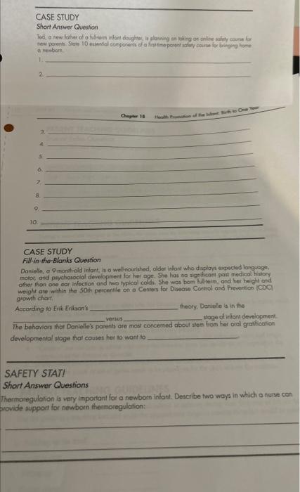 Solved CASE STUDY Short Answer Question a newbion I. 2. 3. | Chegg.com