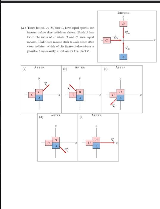 Solved 4 A Block Is Released From Rest At The Top Of A 