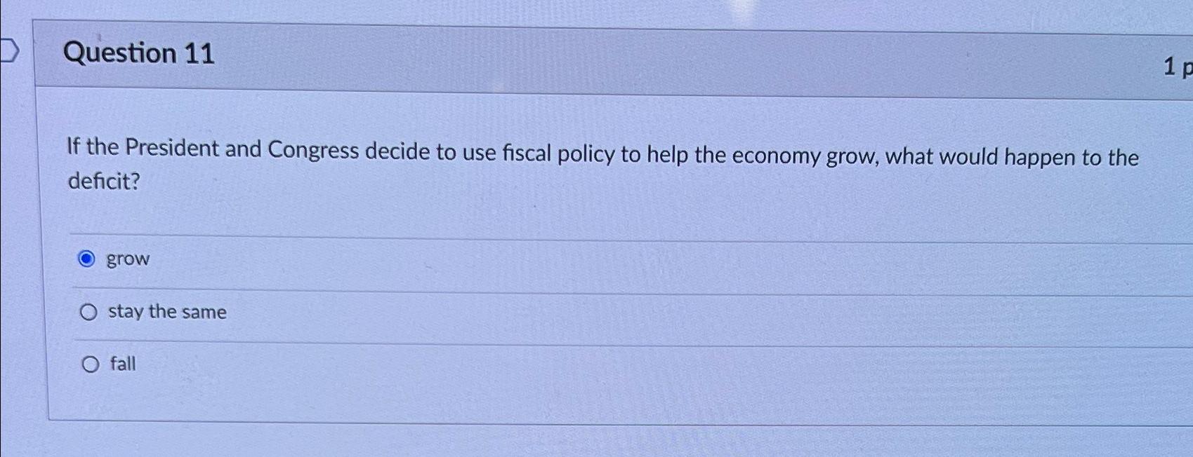 Solved Question 11If the President and Congress decide to | Chegg.com