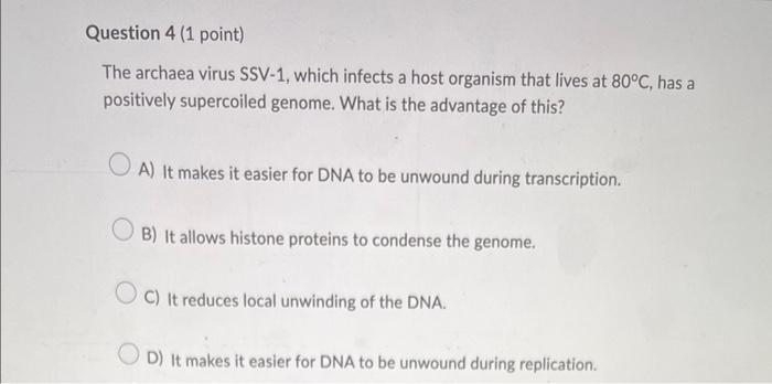 Solved The archaea virus SSV-1, which infects a host | Chegg.com