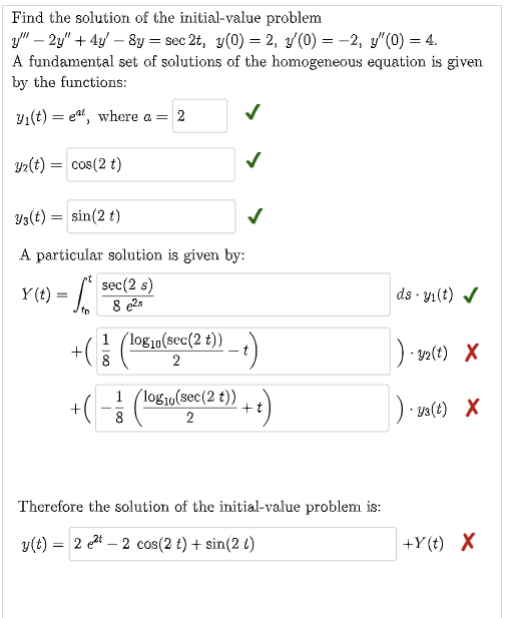 Find the solution of ﻿the initial-value | Chegg.com