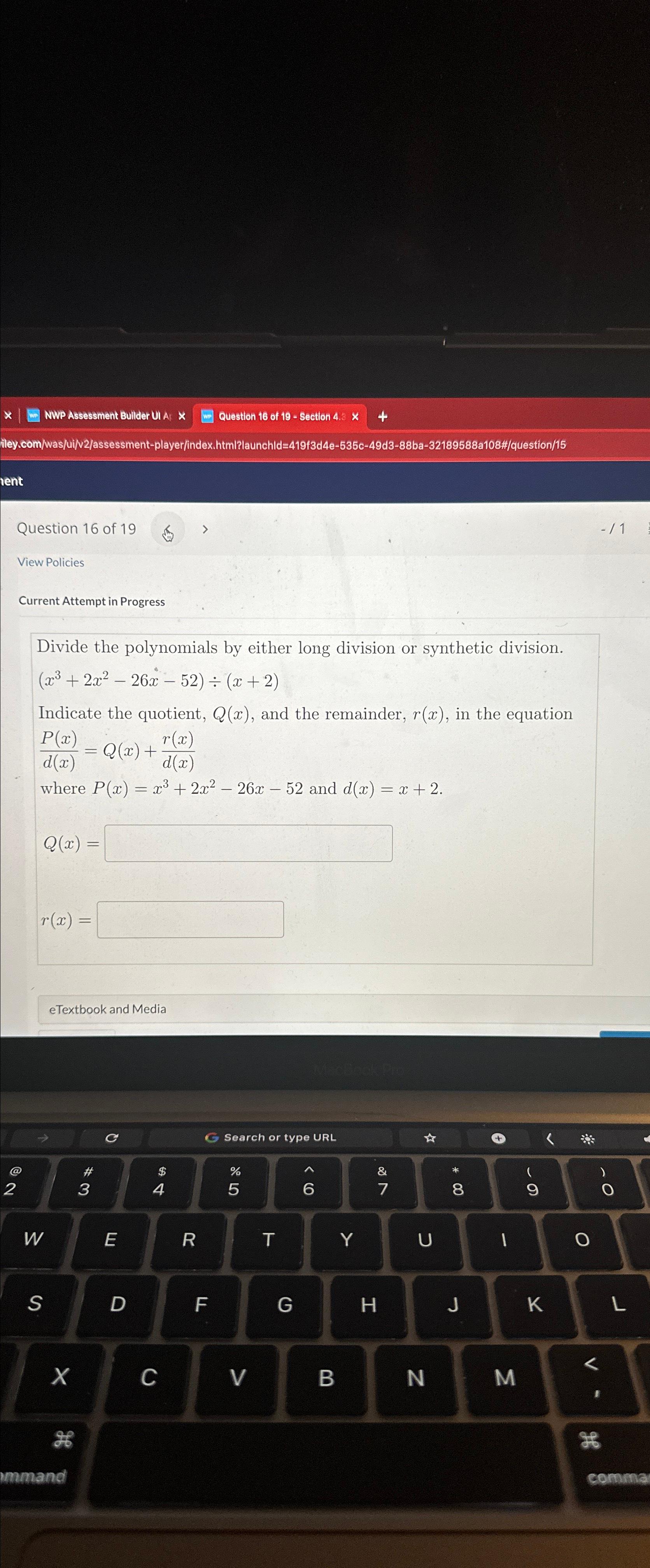 Solved Question 16 of 19-1View PoliciesCurrent Attempt in | Chegg.com Solved Question 16 of 19-1View PoliciesCurrent Attempt in | Chegg.com