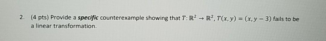 Solved 2. (4 pts) Provide a specific counterexample showing | Chegg.com
