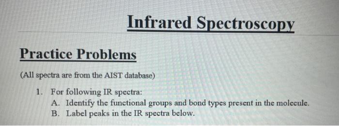 Solved Practice Problems (All spectra are from the AIST | Chegg.com