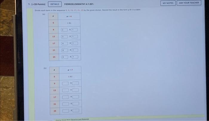 Solved 1. [-/20 Points] DETAIS FIERROELEMMATH1 4.1.001. MY | Chegg.com
