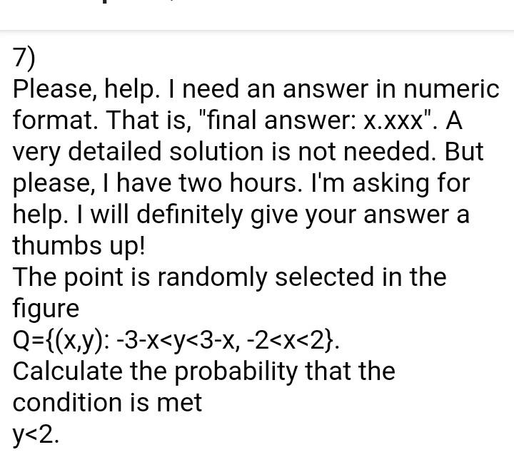 Solved Please, help. I need an answer in numeric format. | Chegg.com