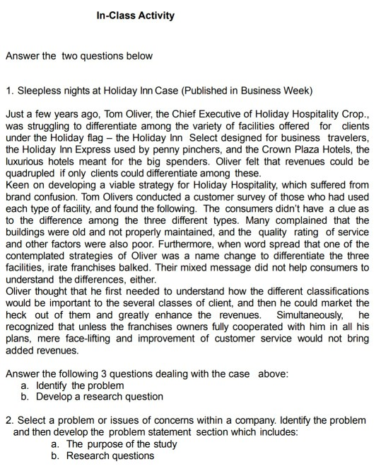 Solved I need an answer to the attached case study. I need | Chegg.com
