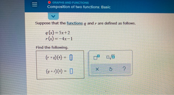 Solved OGRAPHS AND FUNCTIONS Composition of two functions: | Chegg.com