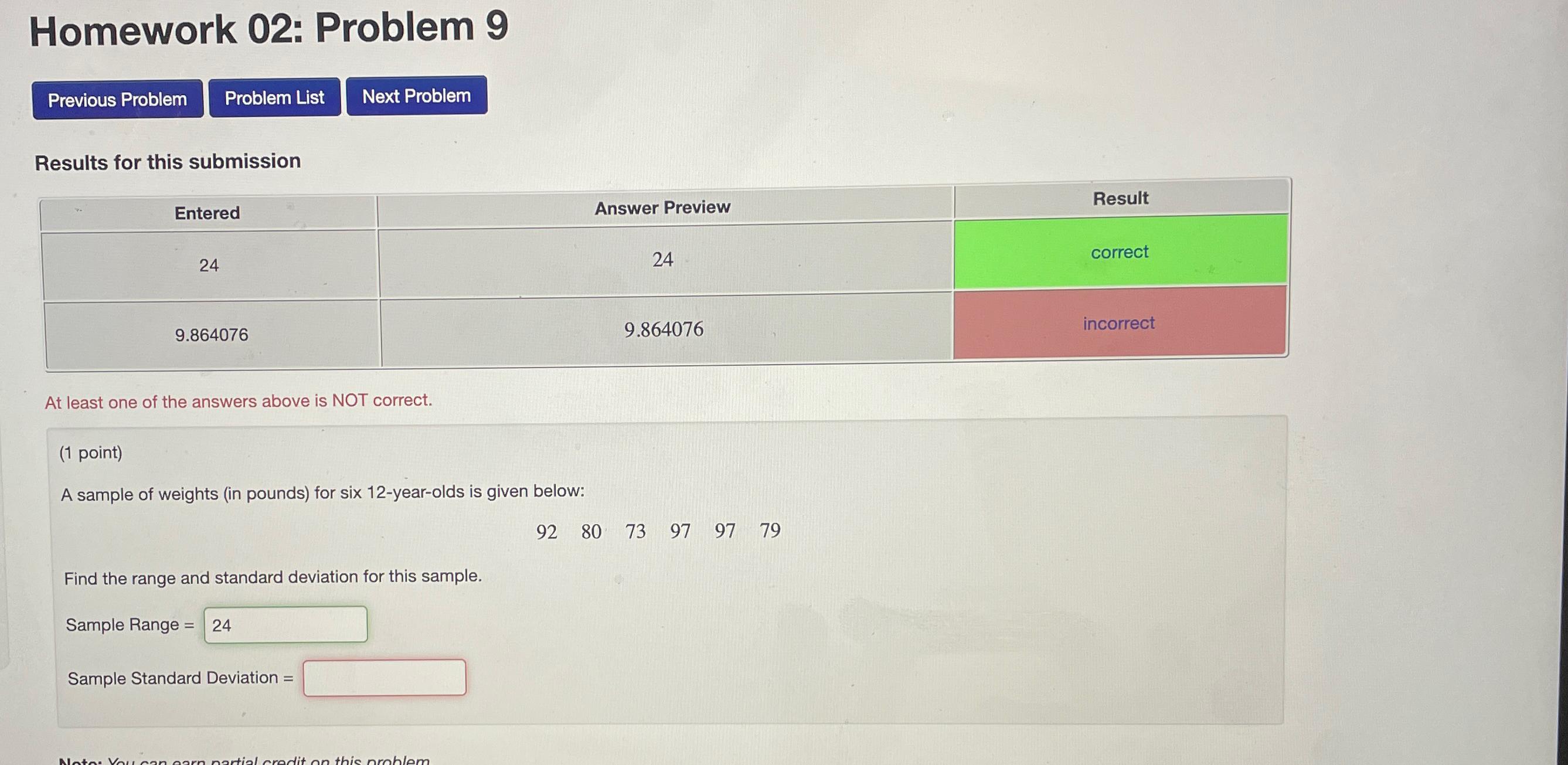 Solved Homework 02: Problem 9Results for this | Chegg.com