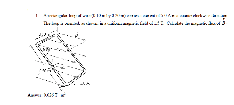 A Rectangular Loop Of Wire 010 In By 020 M 