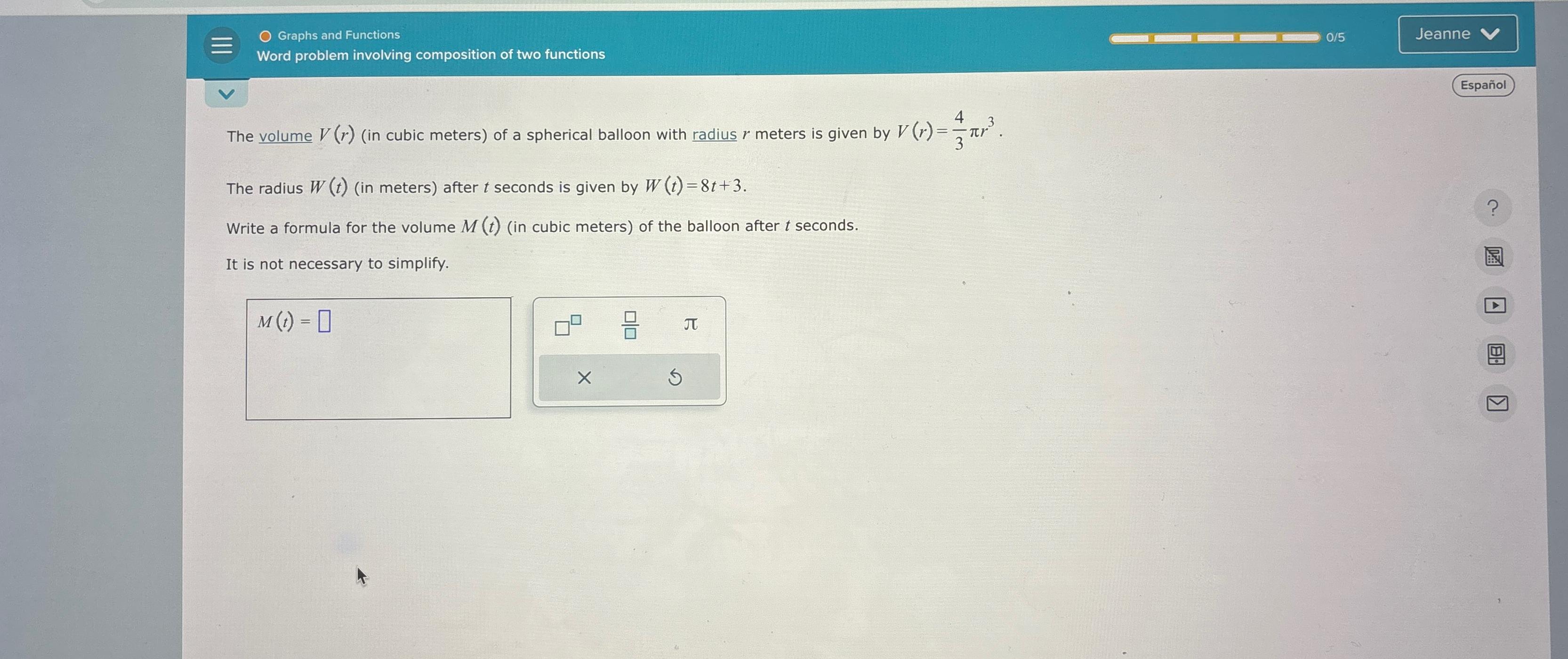 Solved Graphs and FunctionsWord problem involving | Chegg.com