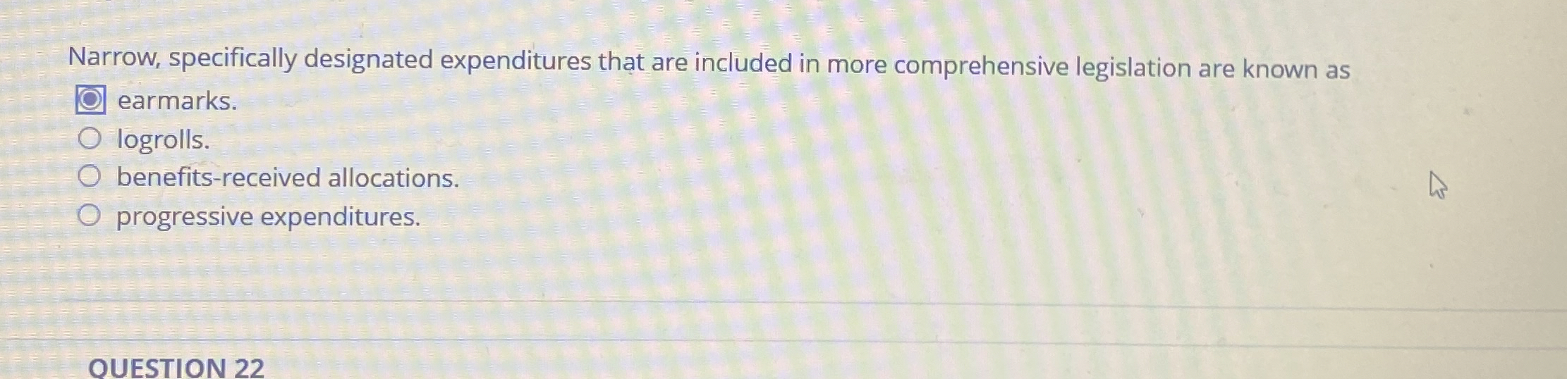 Solved Narrow, specifically designated expenditures that are | Chegg.com
