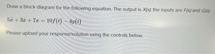 Solved Draw a block diagram for the following equation. The | Chegg.com