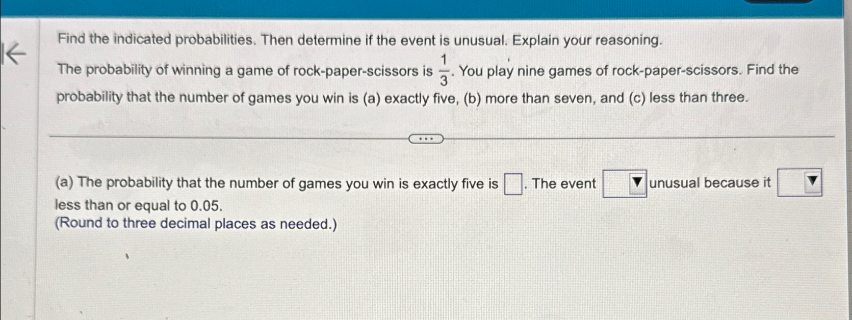Solved Find the indicated probabilities. Then determine if | Chegg.com