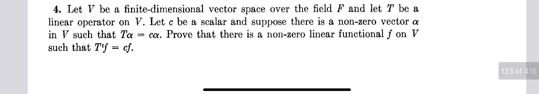 Solved Let V ﻿be a finite-dimensional vector space over the | Chegg.com