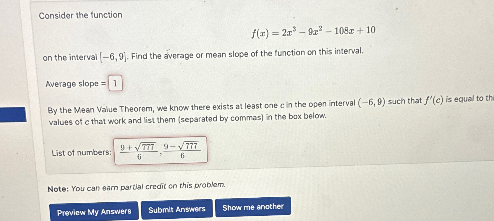 Solved Consider the functionf(x)=2x3-9x2-108x+10on the | Chegg.com