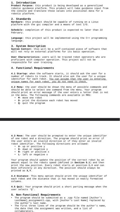 Solved 1. Introduction Preduet Purpose: this product is | Chegg.com