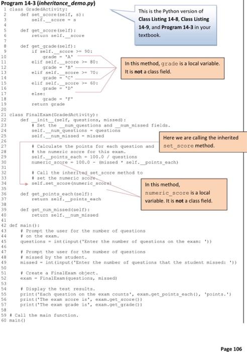 Solved Chapter 14 Object-Oriented Programming Python is a | Chegg.com