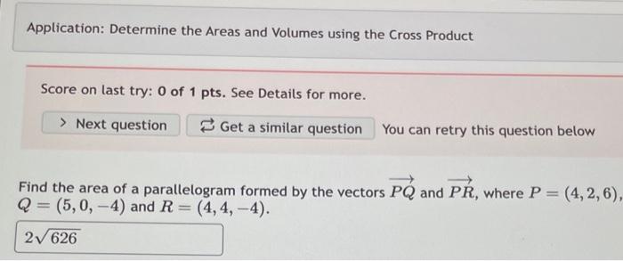 Solved Application: Determine the Areas and Volumes using | Chegg.com