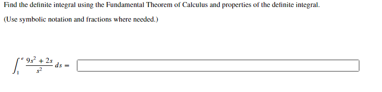 Solved Find the definite integral using the Fundamental | Chegg.com