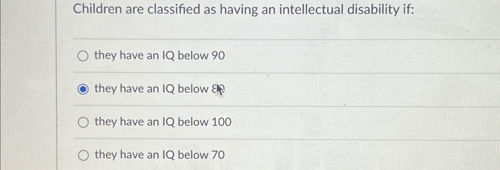 Solved Children are classified as having an intellectual | Chegg.com
