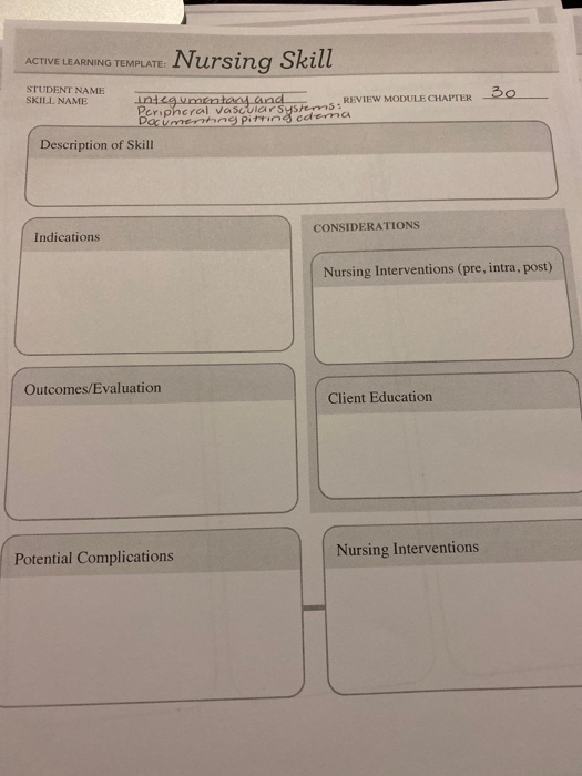 Solved ACTIVE LEARNING TEMPLATE: Nursing Skill SO STUDENT | Chegg.com