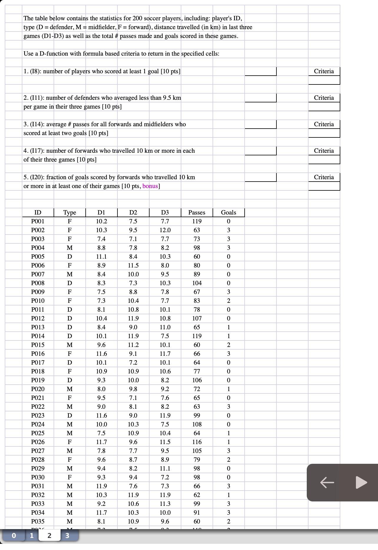 Please help solve this using excelThe table below | Chegg.com
