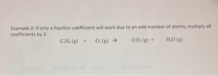Solved Example 2: if only a fraction coefficient will work | Chegg.com