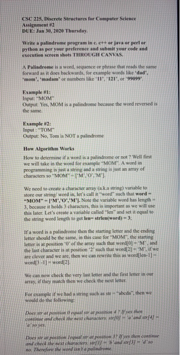 Solved CSC 225. Discrete Structures for Computer Science | Chegg.com