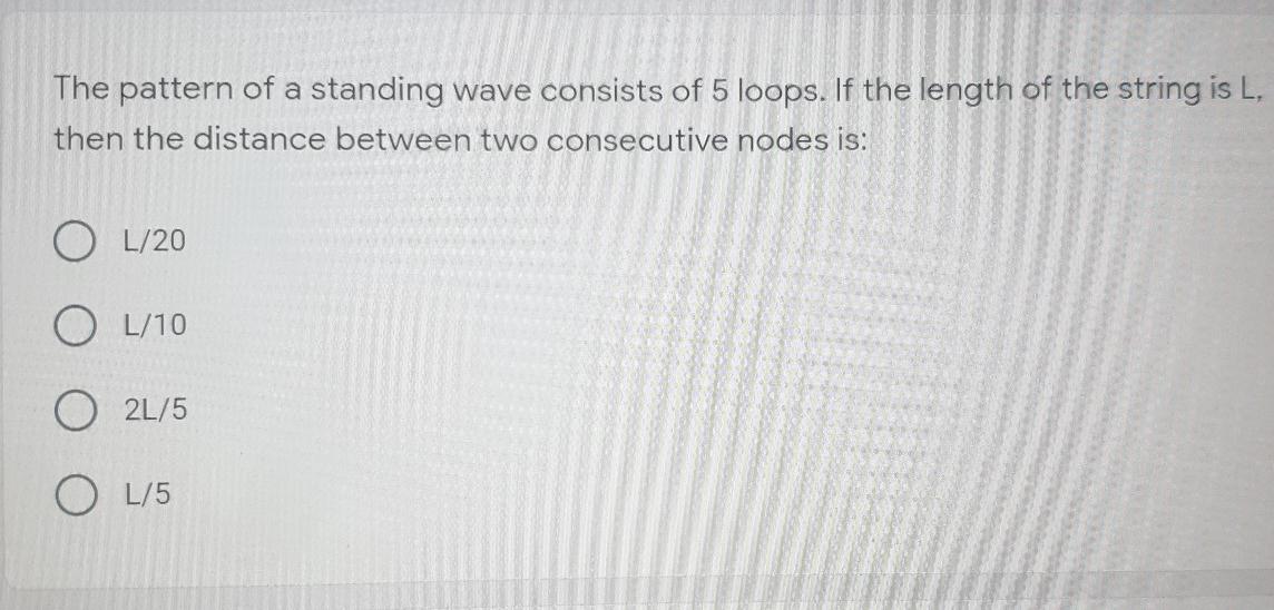 Solved The pattern of a standing wave consists of 5 loops. | Chegg.com