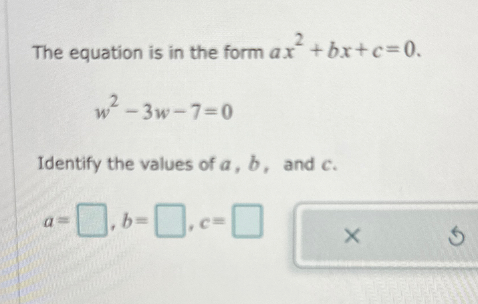 Solved The equation is in the form | Chegg.com