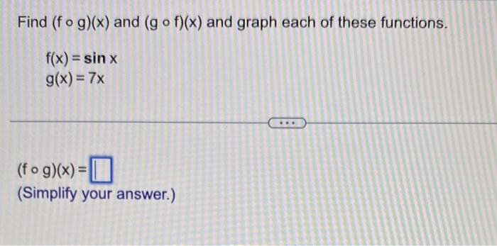 Solved Find (f∘g)(x) and (g∘f)(x) and graph each of these | Chegg.com