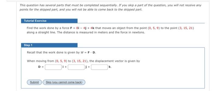 Solved This question has several parts that must be | Chegg.com
