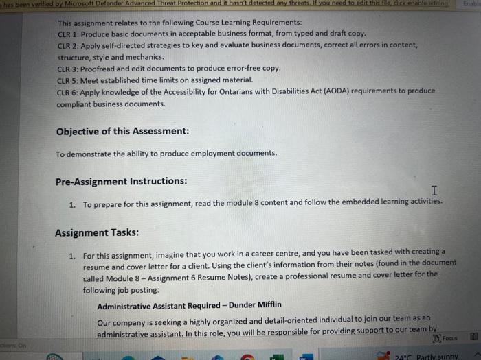 Solved This assignment relates to the following Course | Chegg.com