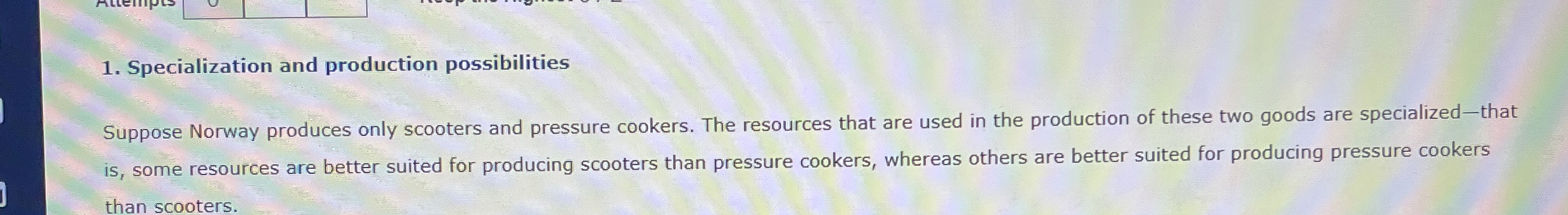 Solved Specialization and production possibilitiesSuppose | Chegg.com