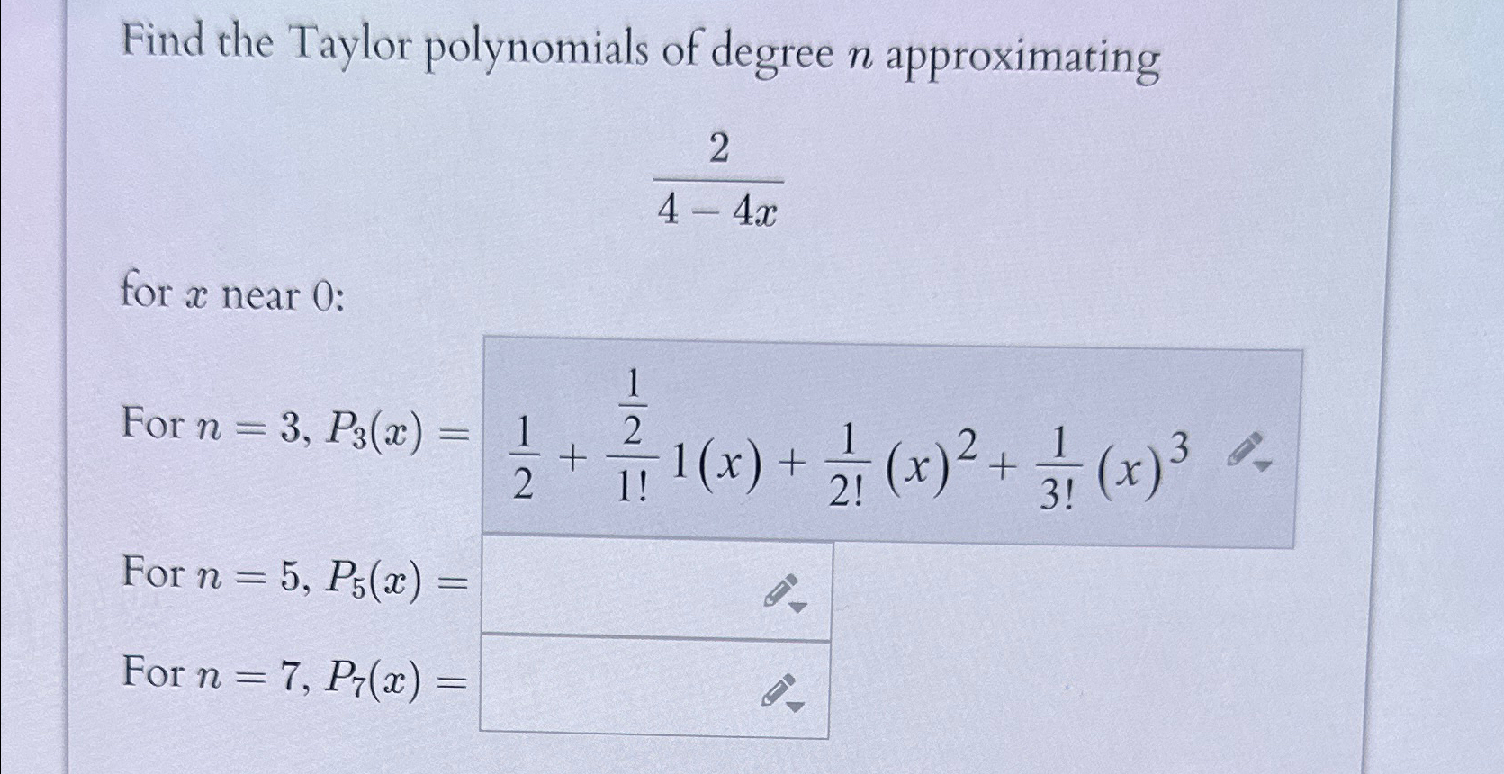 Solved Find the Taylor polynomials of degree n | Chegg.com