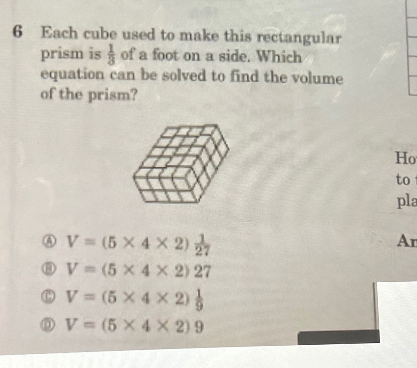 Solved 6 ﻿Each cube used to make this rectangular prism is | Chegg.com