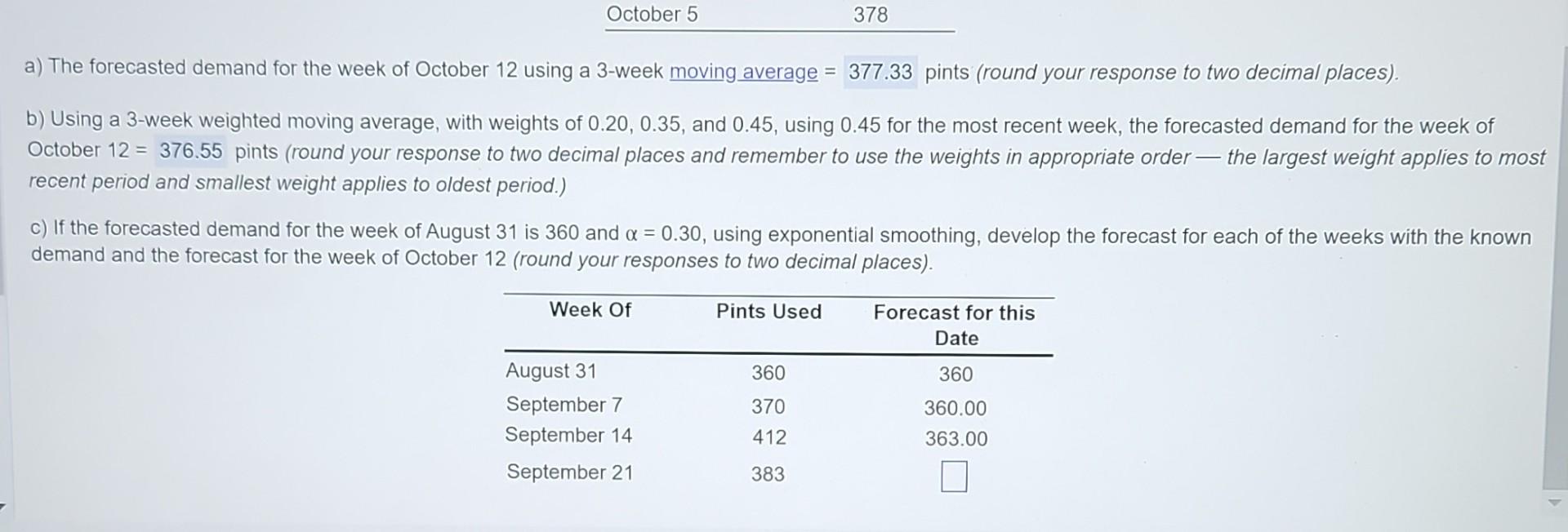 Solved The following table gives the number of pints of type | Chegg.com