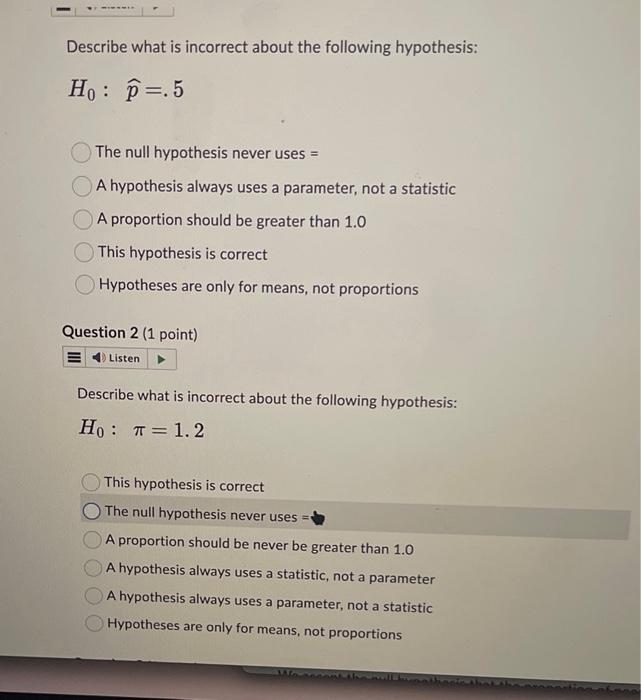 Solved Describe what is incorrect about the following | Chegg.com