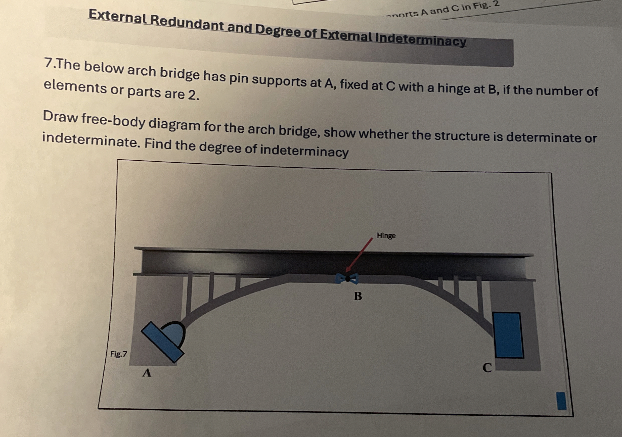 Solved Please Draw Free Body Diagram!!!!!!External Redundant | Chegg.com