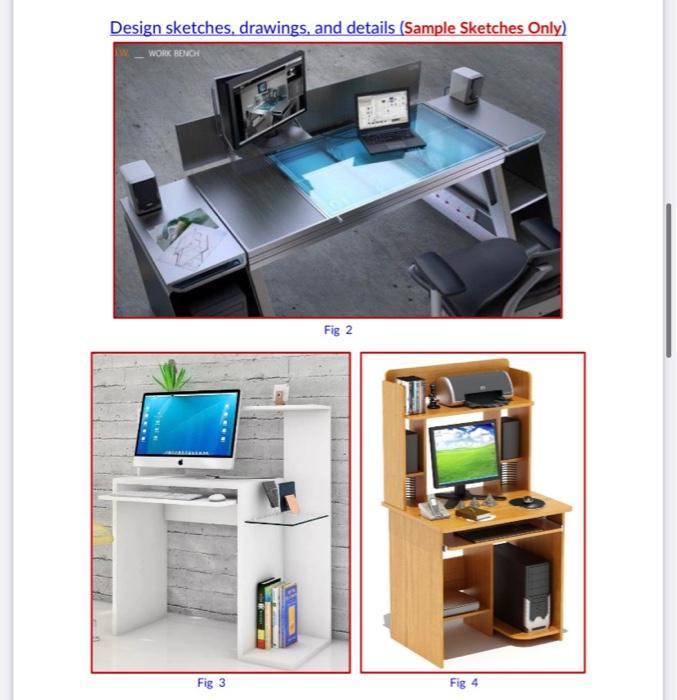 Solved Mini Design Case of Study - Computer Desk/Table | Chegg.com