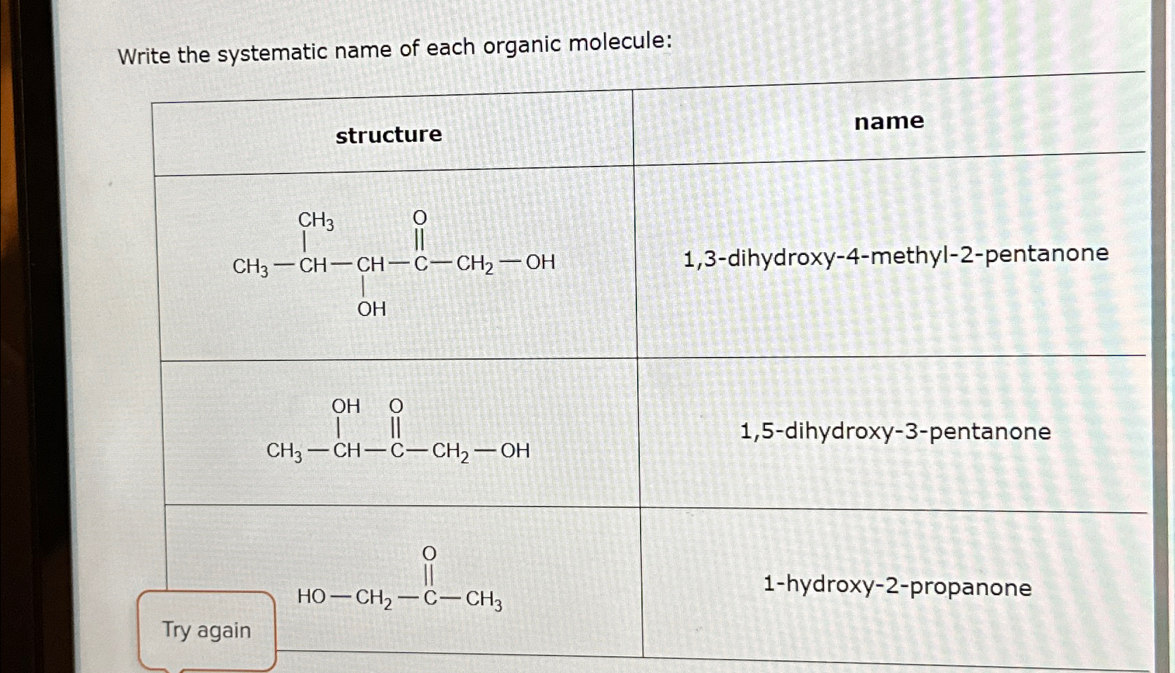 Solved Write the systematic name of each organic molecule: | Chegg.com