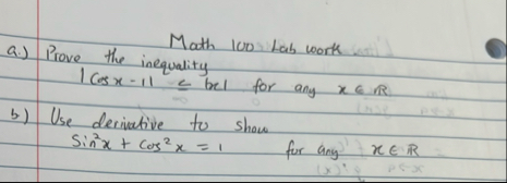 Solved Math luo Lab work.a.) ﻿Prove the | Chegg.com