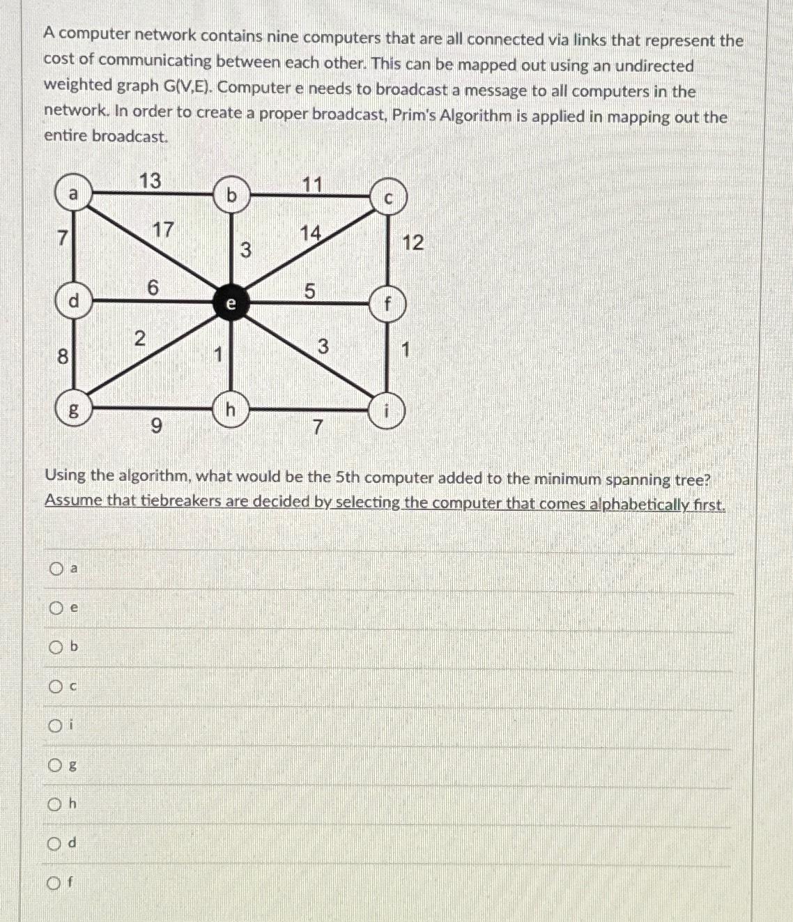 Solved A computer network contains nine computers that are | Chegg.com