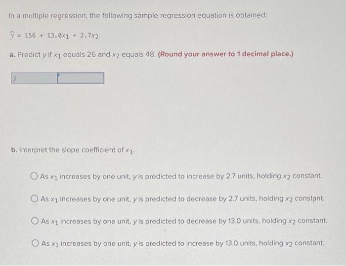 Solved In a multiple regression, the following sample | Chegg.com