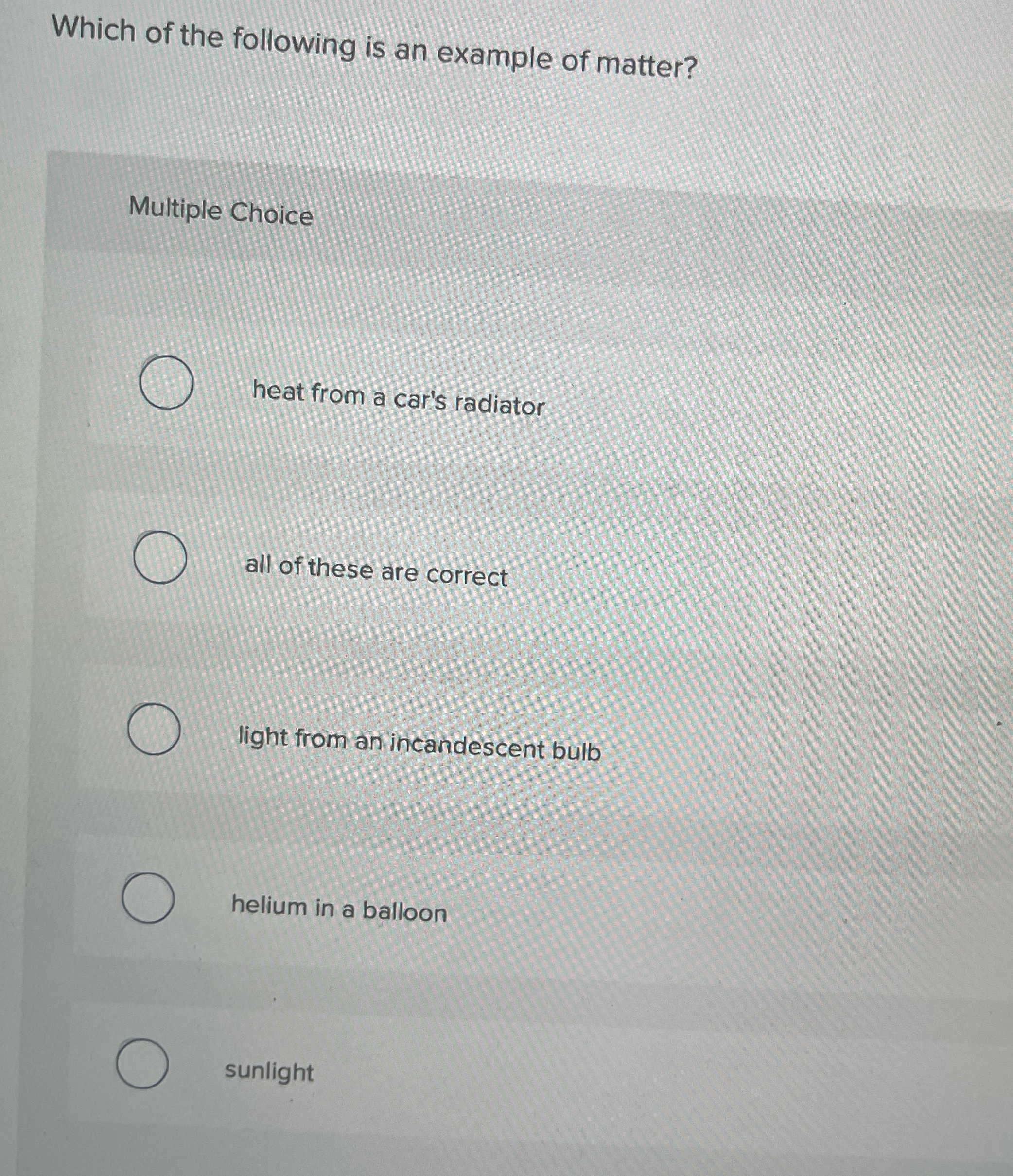 Solved Which of the following is an example of | Chegg.com