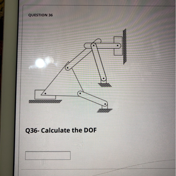 Solved QUESTION 36 Q36- Calculate the DOF | Chegg.com