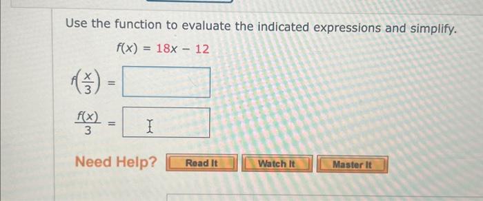 Solved Use the function to evaluate the indicated | Chegg.com