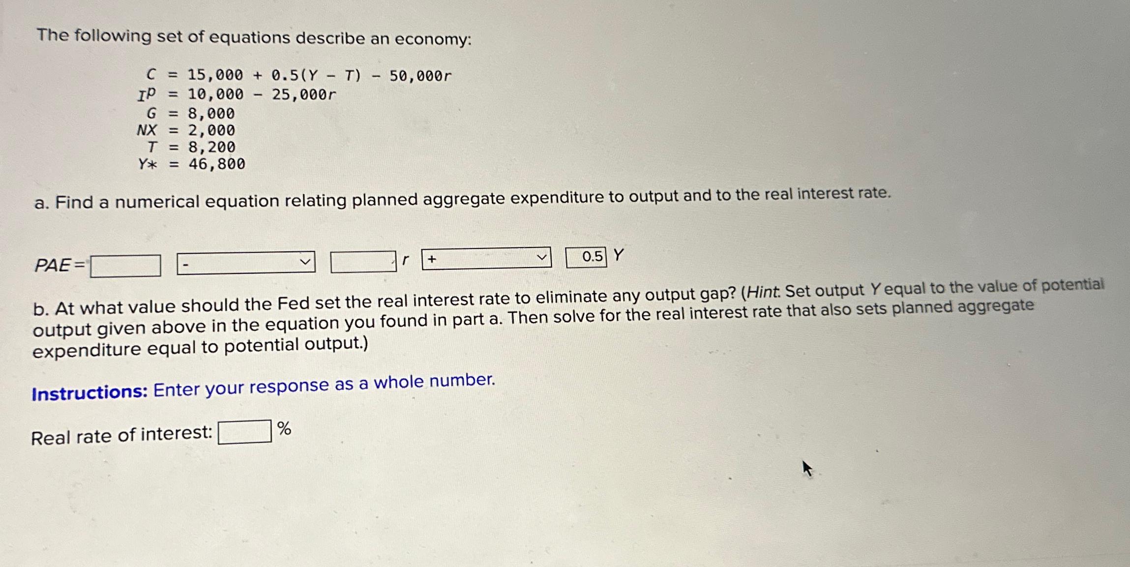 Solved The following set of equations describe an | Chegg.com